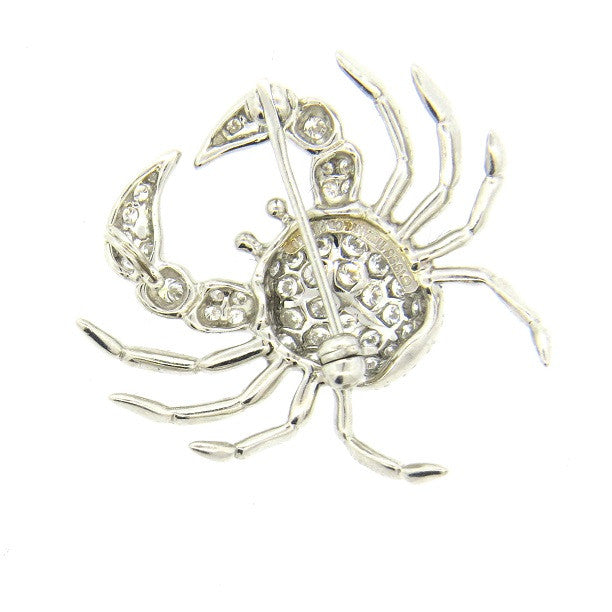 Tiffany & Co Platinum 1.10ctw Diamond Crab Brooch Pin Pendant – Stanley ...